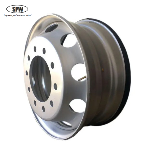 Tubeless steel truck wheel with rim size 22.5 x 8.25 for 11R22.5 tire ...